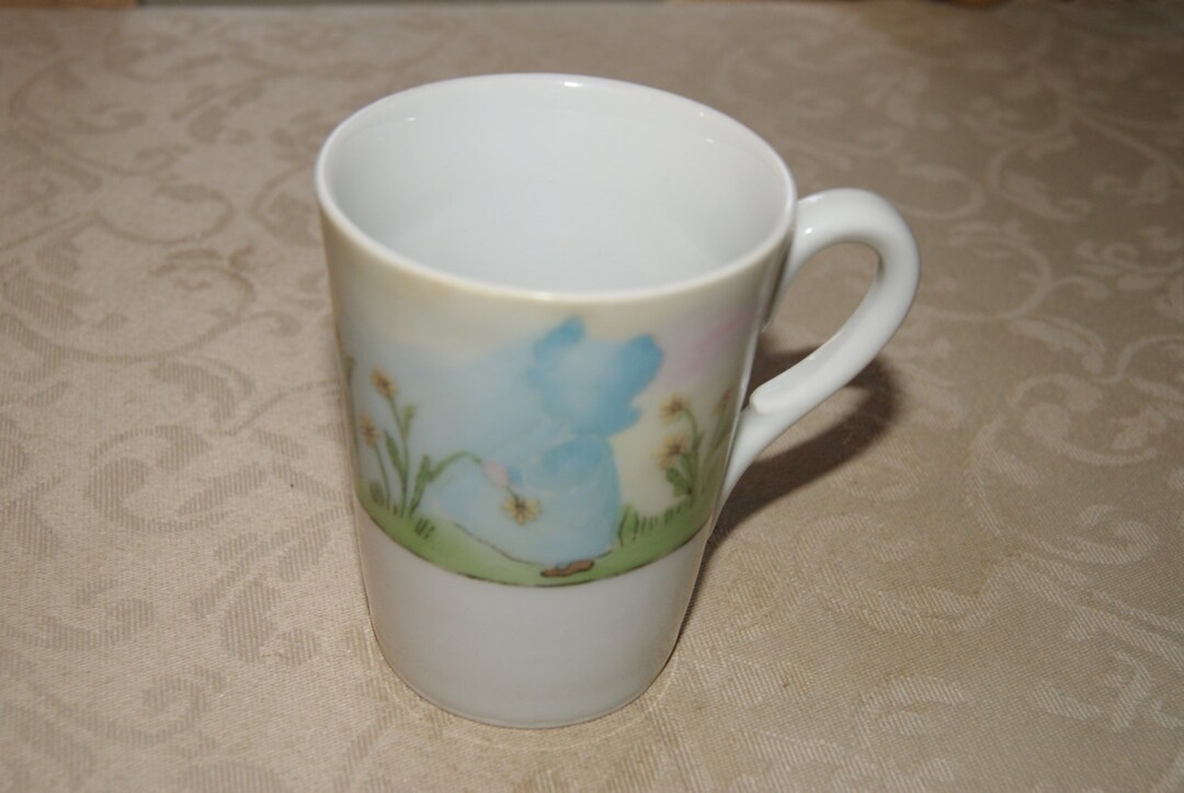 Vintage 1915 Porcelain Bavarian Hand Painted Childs Cup Artist Signed M ...