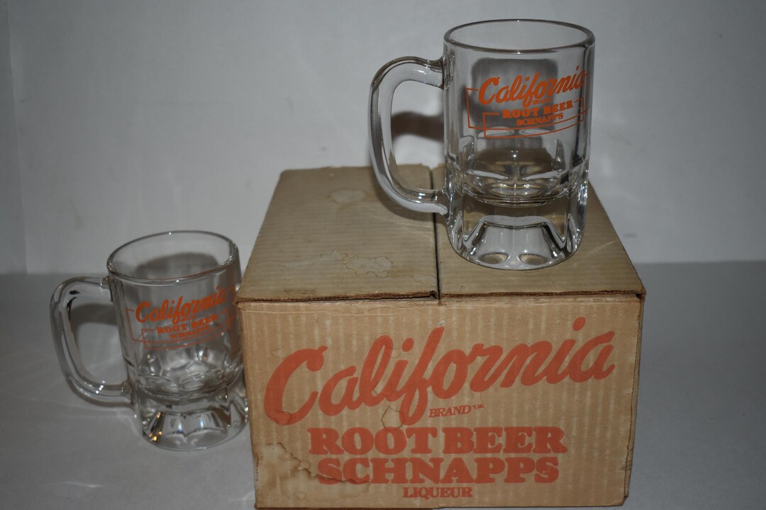 Vintage 1960s California Brand Root Beer Schnapps Mugs - Set of 4 in ...