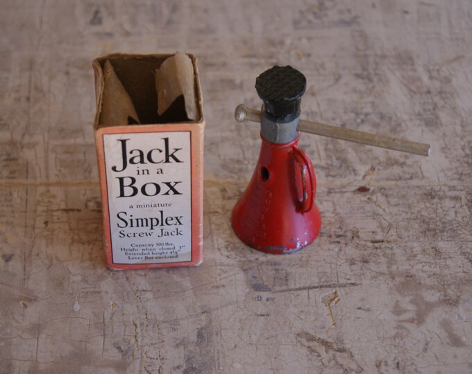 Vintage Simplex Salesman Sample or Childs Toy Screw Jack With Original ...