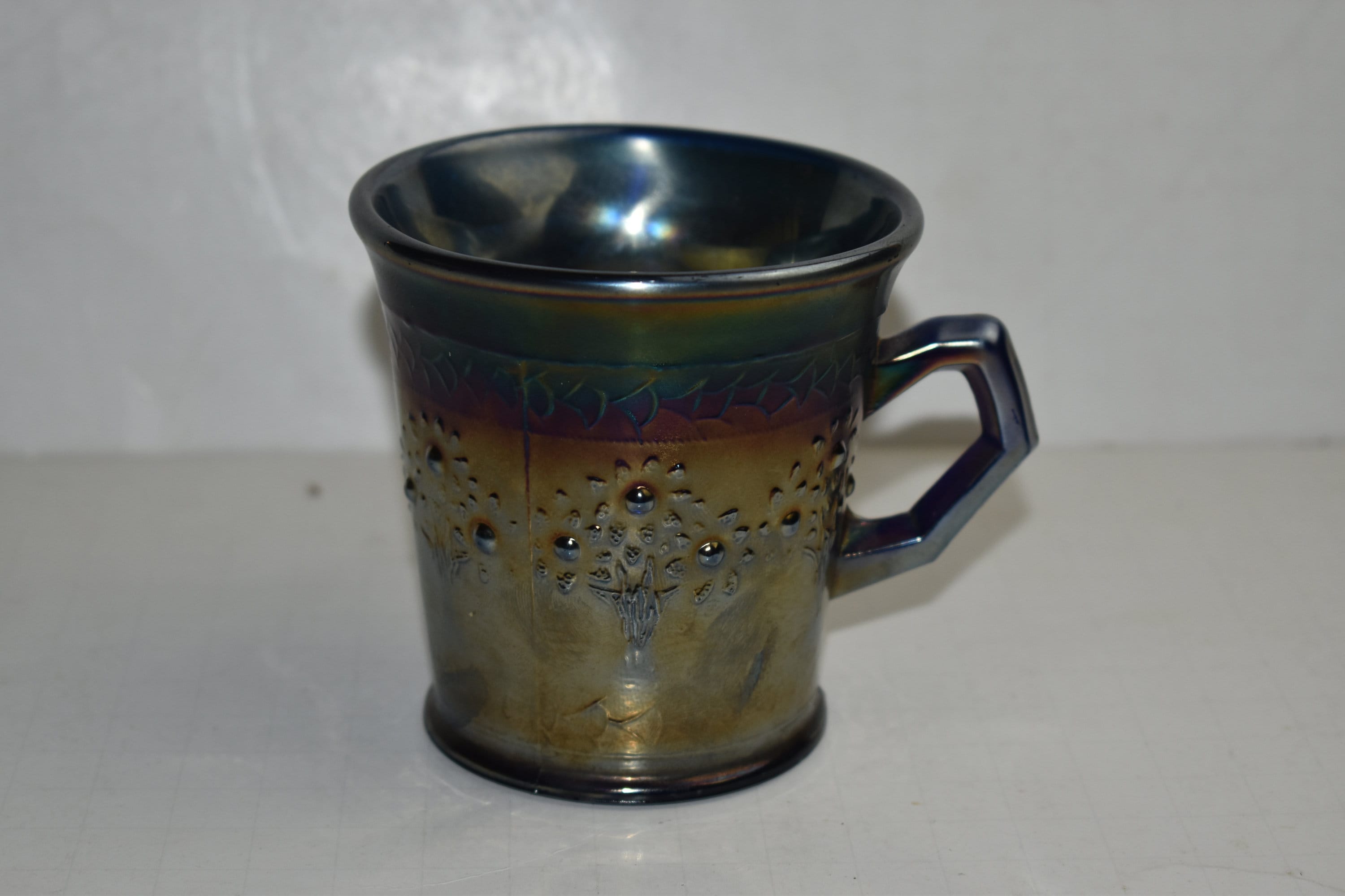 Vintage Early 1900s Fenton Amethyst Carnival Glass Footed Mug | Etsy