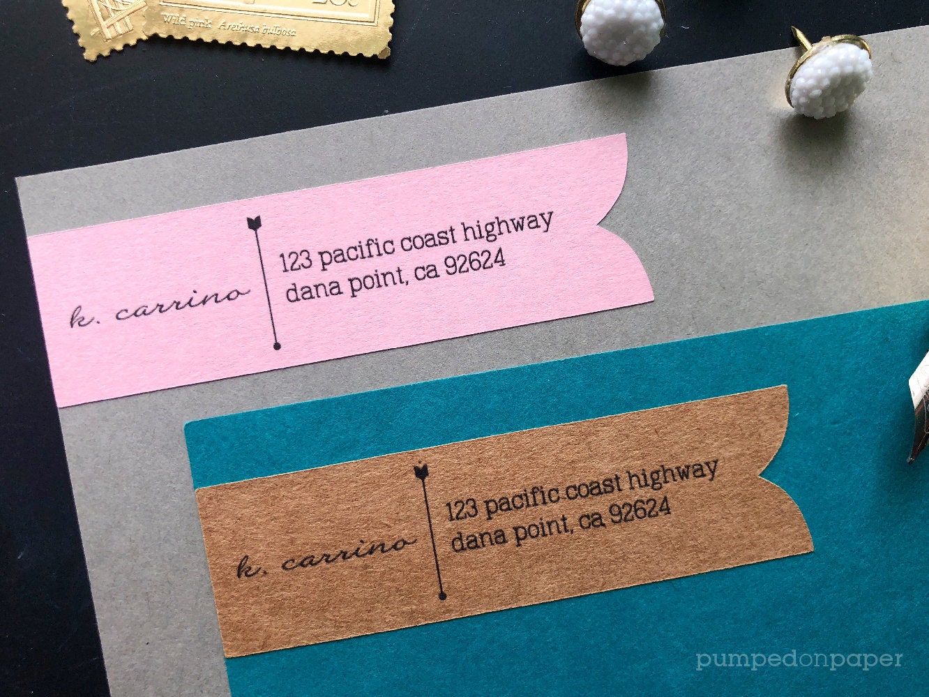 Personalized Address Labels Banner Style 2 Set of 40 | Etsy