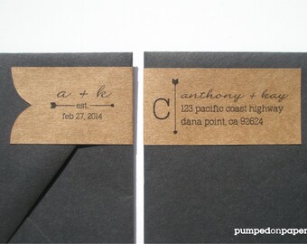 Personalized Banner Wraparound Address Labels Set of 12 | Etsy