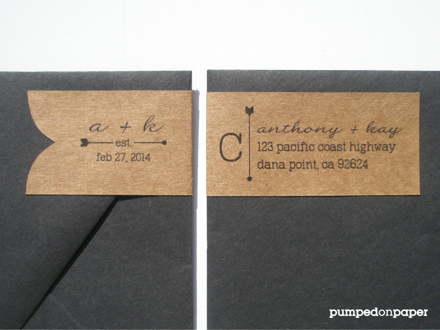 Personalized wraparound return address banner labels side | Etsy