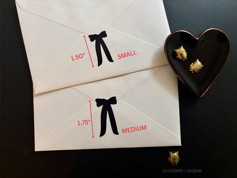 Black Bow Sticker Sheets, Chic Goth Envelope Stickers, Gothic Coquette ...