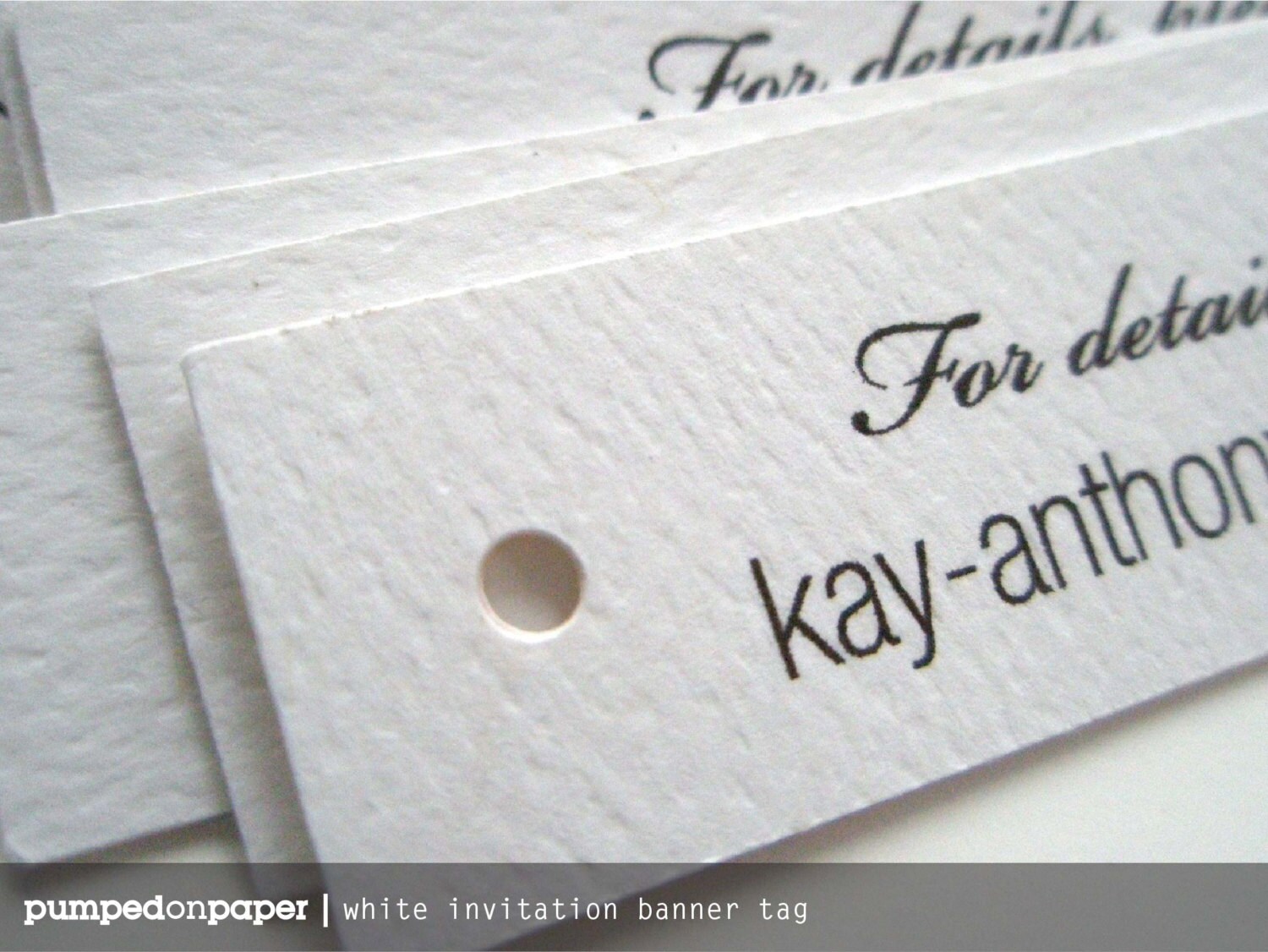 White Banner Tags Personalized Wedding Invitation - Etsy UK