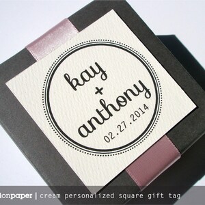 Square Gift Tags - Personalized - Wedding Favor Tags - 2.25" X 2.25 ...