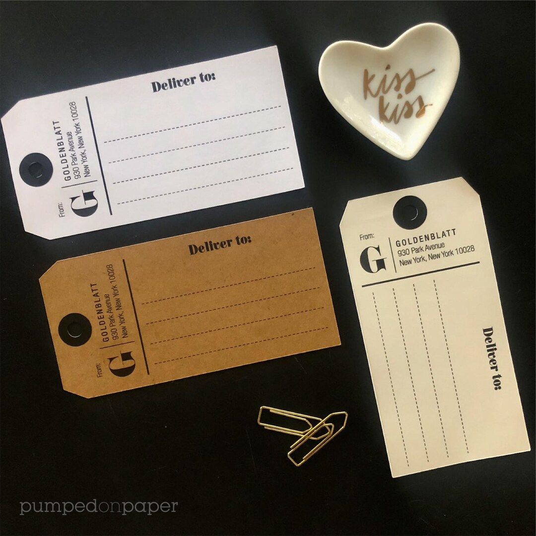 Personalized Shipping Tag Mailing Labels - Set of 12 - Etsy