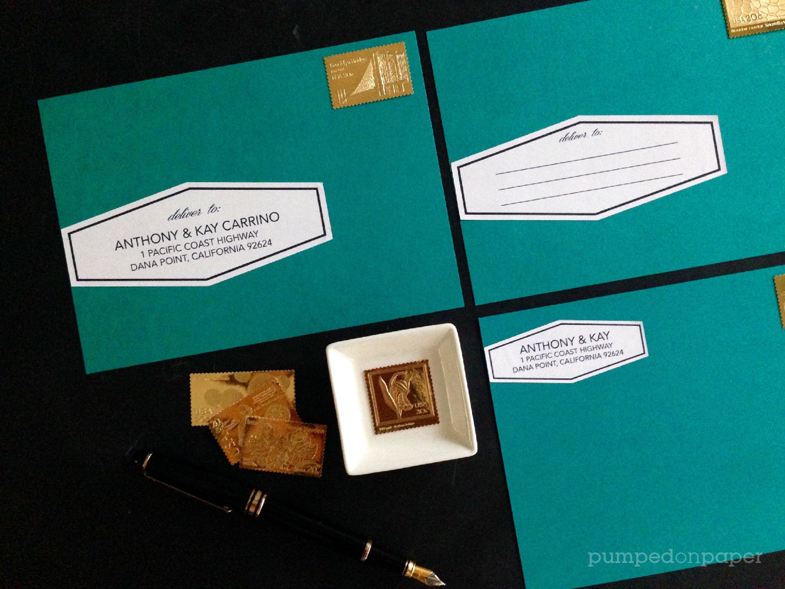 Personalized Address Labels - Polygon Stickers - Geometric Labels ...