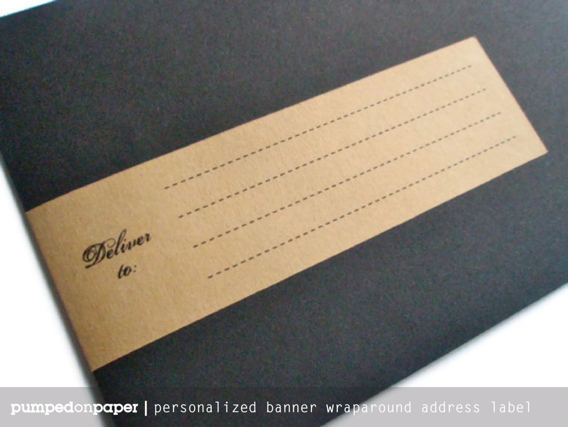 Personalized Banner Wraparound Address Labels Set of 12 - Etsy