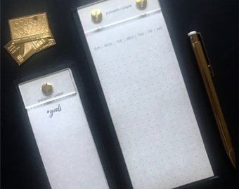 Daily Notepad Set to Do List Planner Goals Pad Acrylic | Etsy