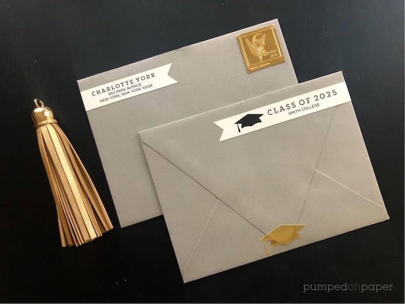 Gold Graduation Cap Stickers, Cute Planner Stickers, Gold Labels for ...