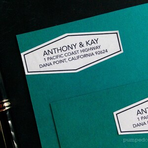 Geometric Return Address Labels - Polygon Stickers - Personalized ...