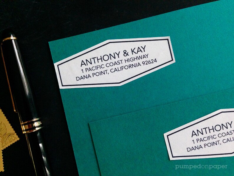 Geometric Return Address Labels Polygon Stickers - Etsy