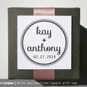 Square Gift Tags - Personalized - Wedding Favor Tags - 2.25" X 2.25 ...