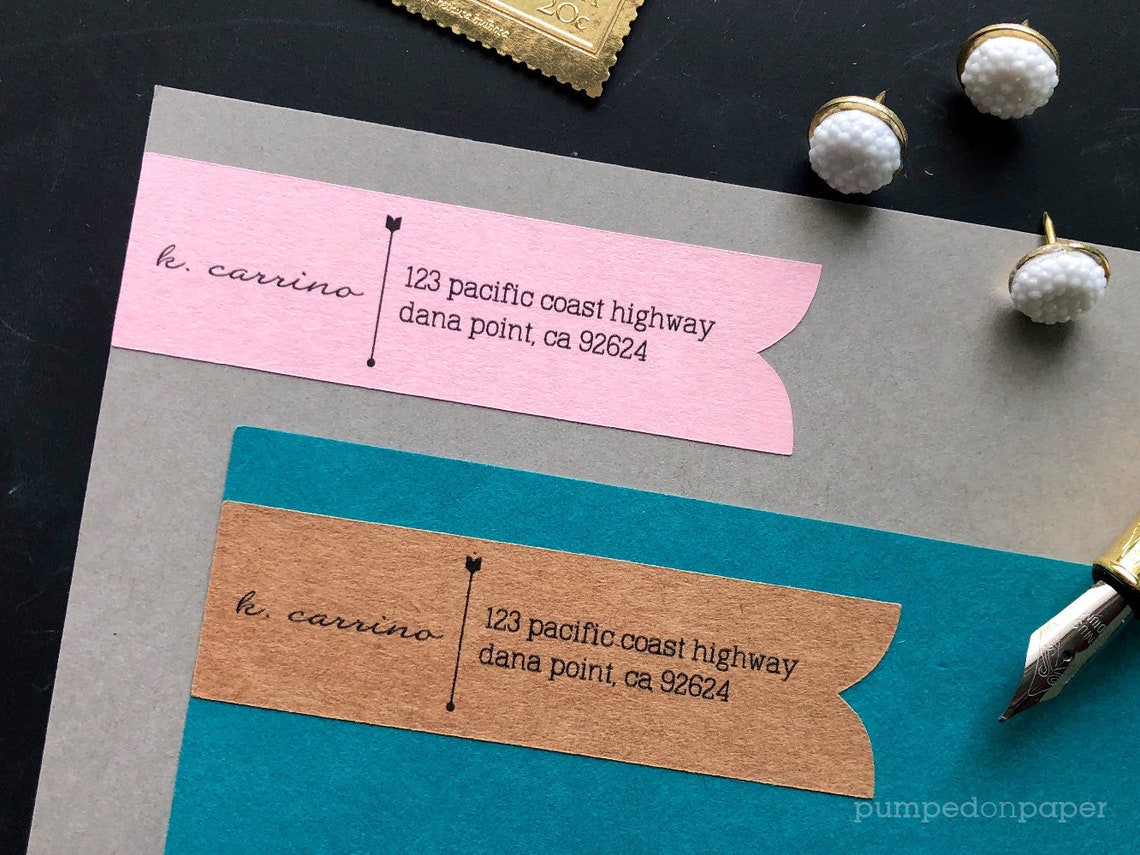 Personalized Address Labels - Banner Style 2 - Set of 40 - Etsy