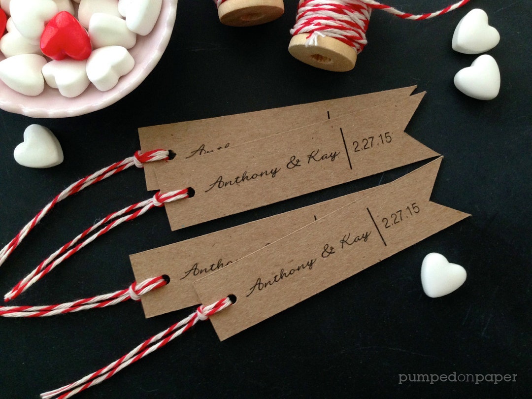Wedding Favor Tags - Personalized Anniversary Gift Tags - Set of 20 - Etsy