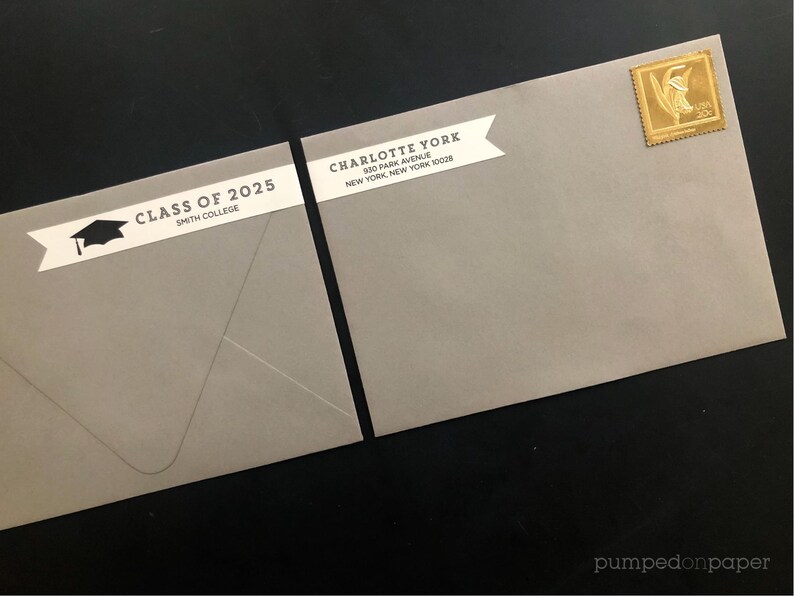 Class of 2026 Graduation Address Labels, Personalized Wraparound Return ...