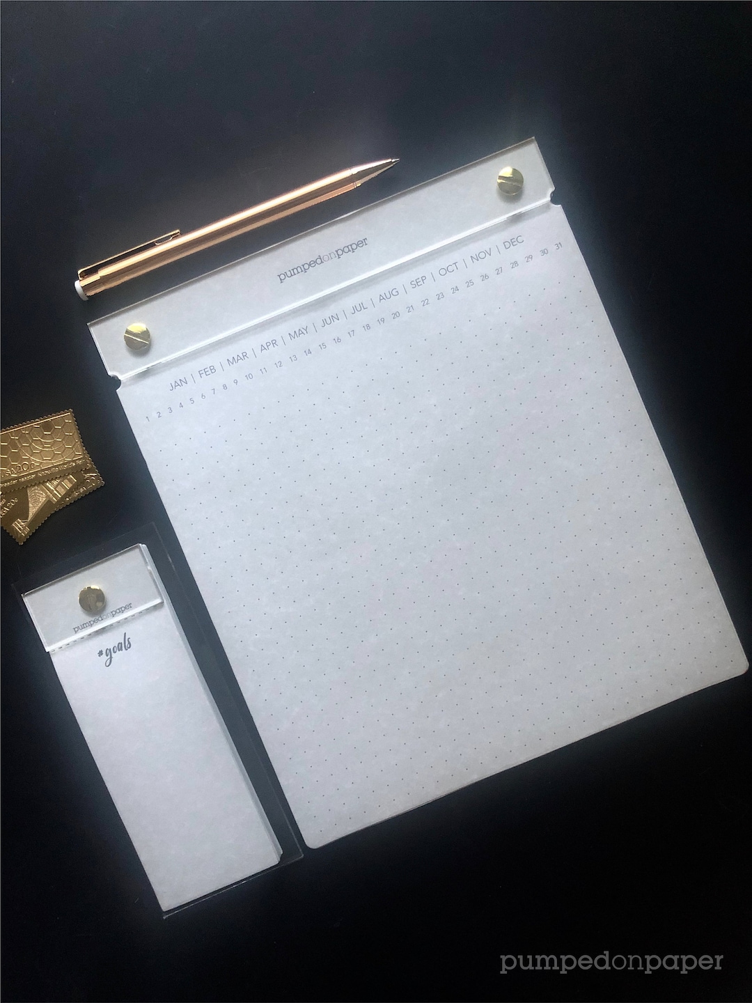 Daily Notepad Set, to Do List Planner, Goals Pad, Acrylic Refillable ...