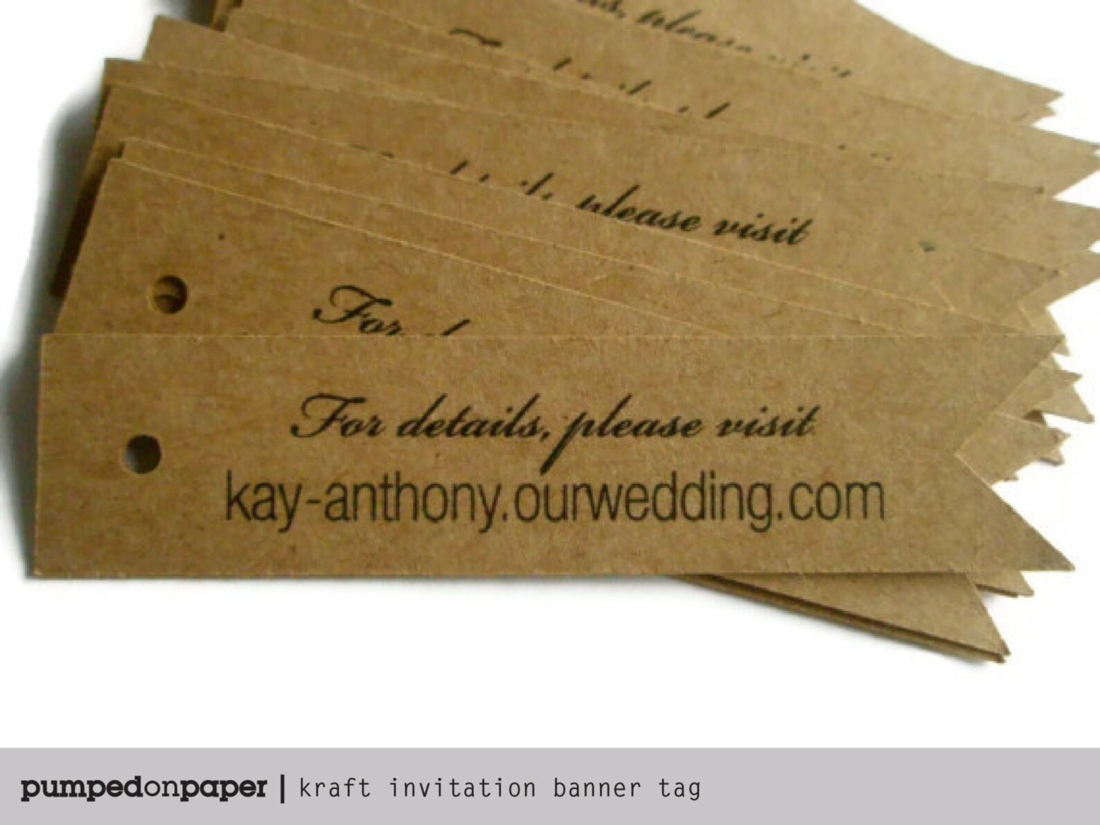 Kraft Banner Tags Personalized Wedding Invitation - Etsy