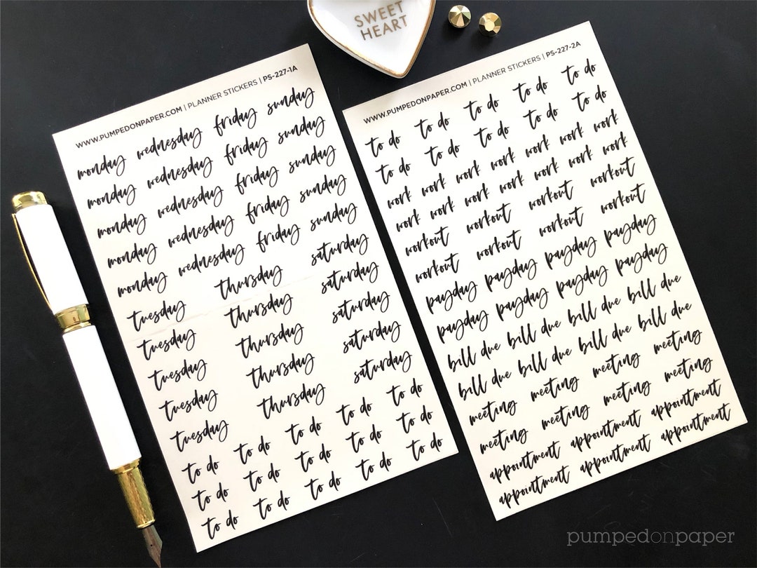 Daily Planner Stickers Life Planner Sticker Set Personalized - Etsy