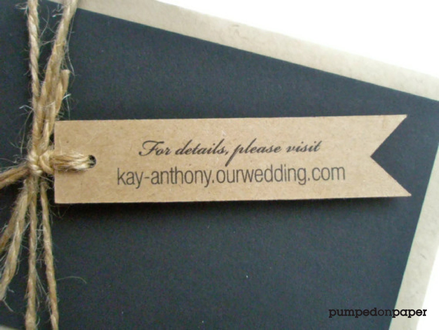 Kraft Banner Tags Personalized Wedding Invitation - Etsy