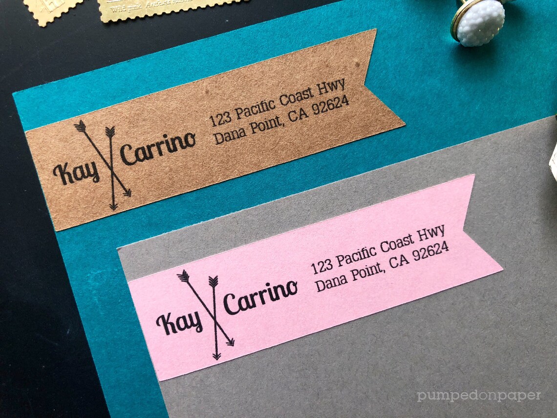 Personalized Address Labels - Banner Style 1 - Set of 40 - Etsy