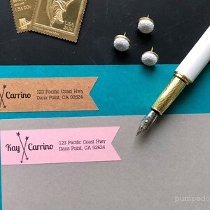 Personalized Address Labels - Banner Style 1 - Set of 40 - Etsy