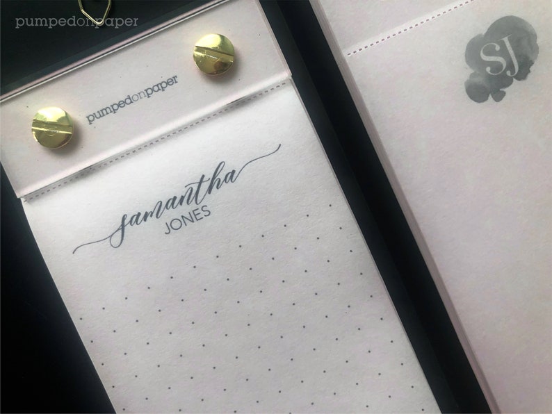 Personalized Notepad Set Custom Monogram Note Pad Gift for - Etsy