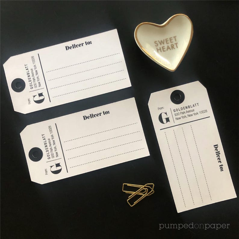 Personalized Shipping Tag Mailing Labels - Set of 12 - Etsy