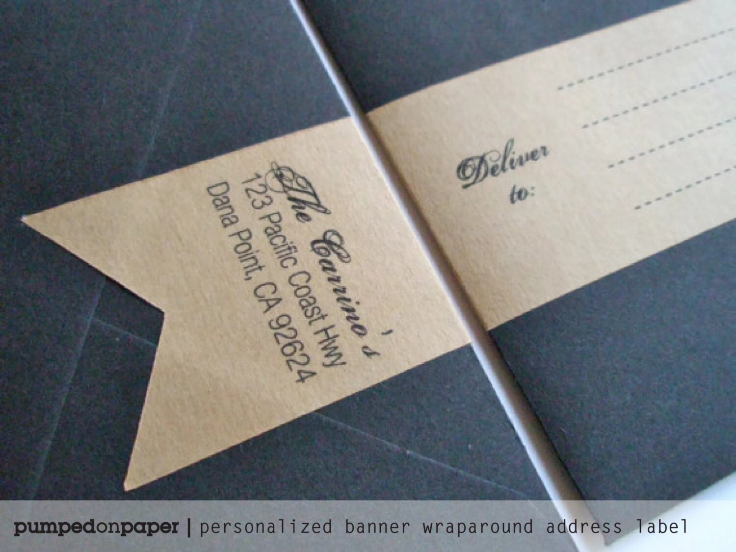 Personalized Banner Wraparound Address Labels Set of 12 - Etsy