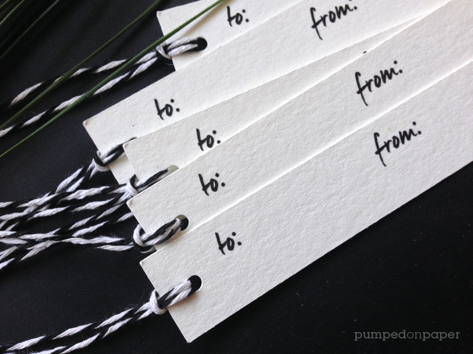 To From Gift Tags Holiday Gift Tags Banner Shape Set of | Etsy