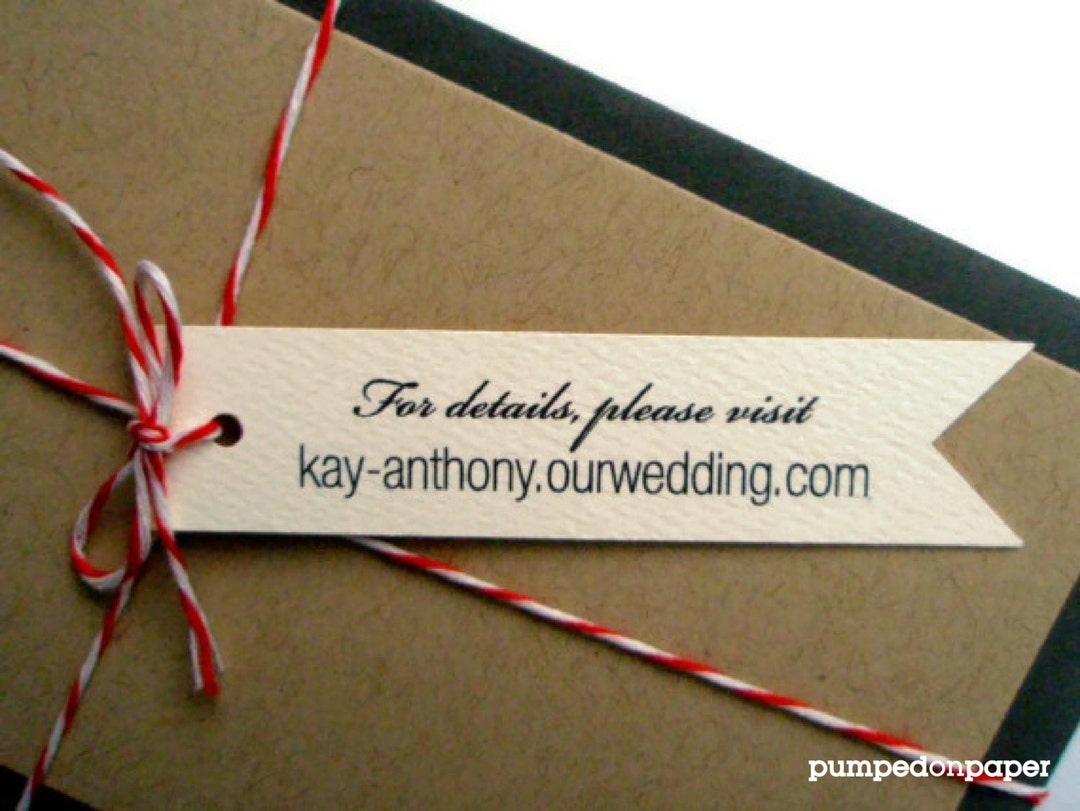 Cream Banner Tags Personalized Wedding Invitation Decoration Wedding ...