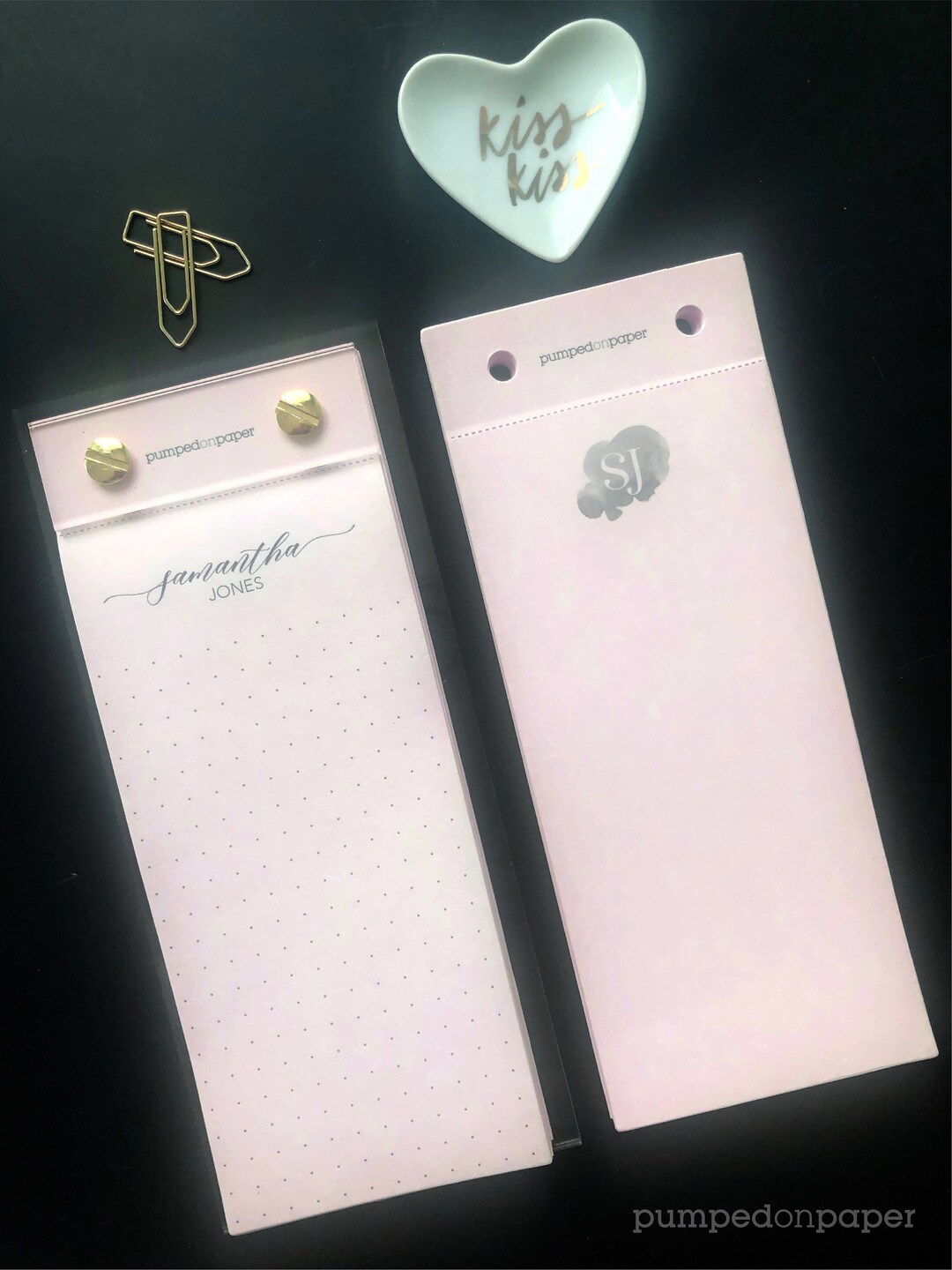 Personalized Notepad Set, Custom Monogram Note Pad, Gift for Her ...