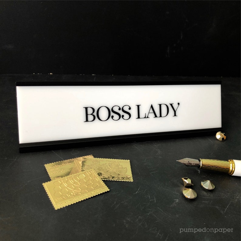 Boss Lady Desk Name Plate Personalized Gift Office Name - Etsy