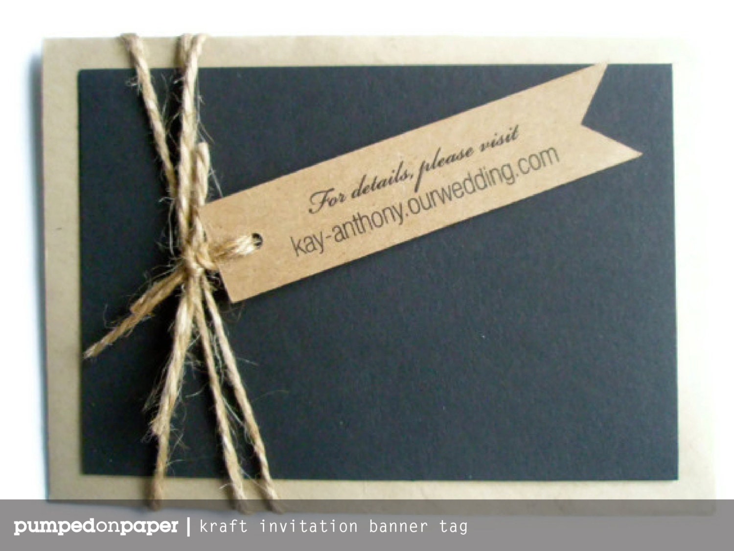 Kraft Banner Tags Personalized Wedding Invitation - Etsy