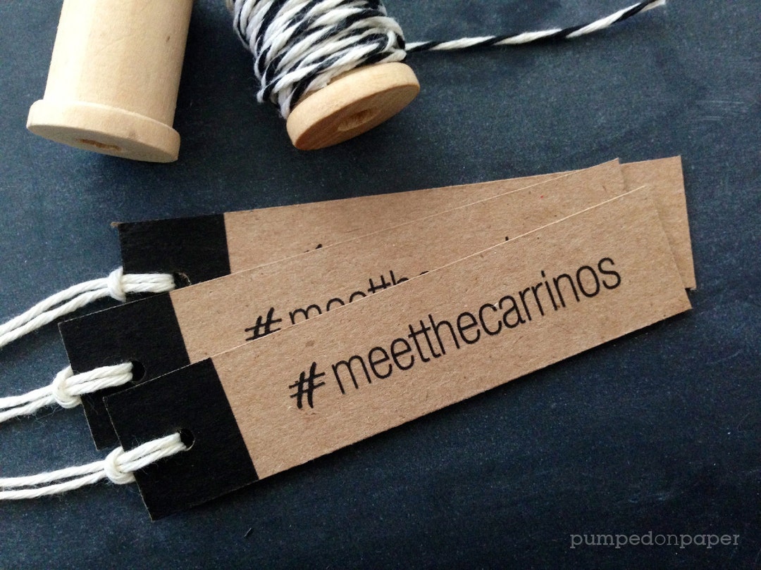 Hashtag Signs - Wedding Gift Tags - Rectangle Shape - Set of 20 - Etsy