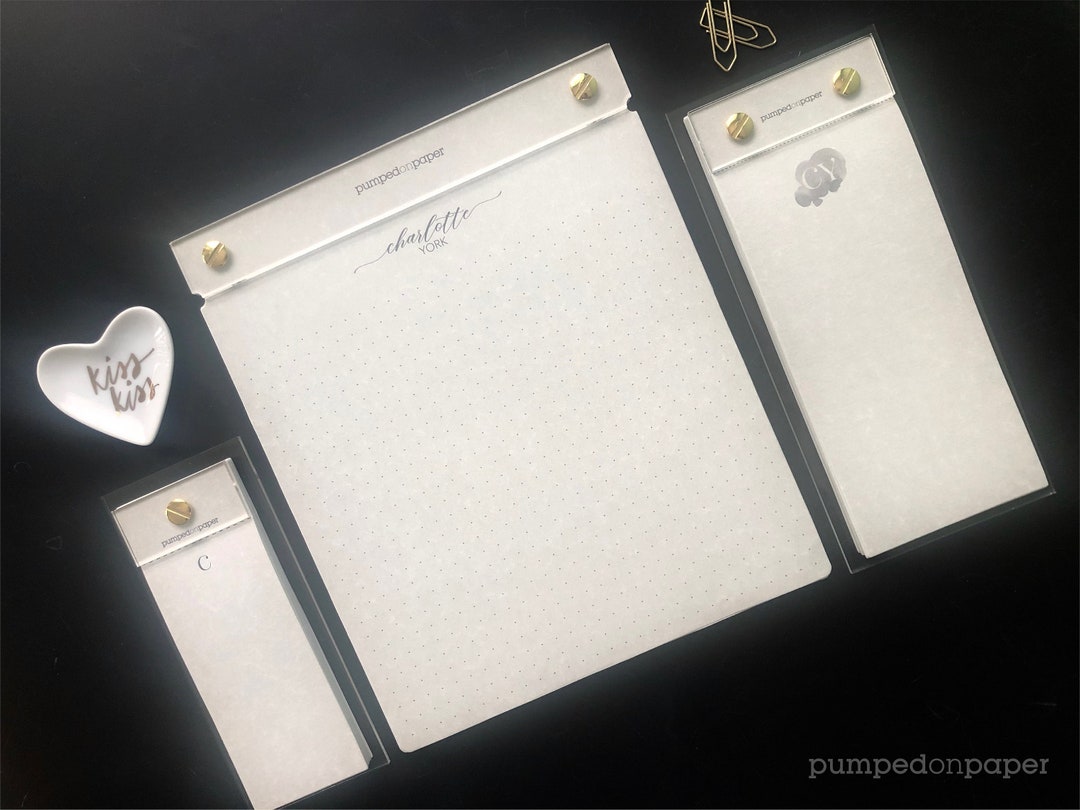 Personalized Acrylic Notepad Set, to Do List Pad, Gift for Women ...