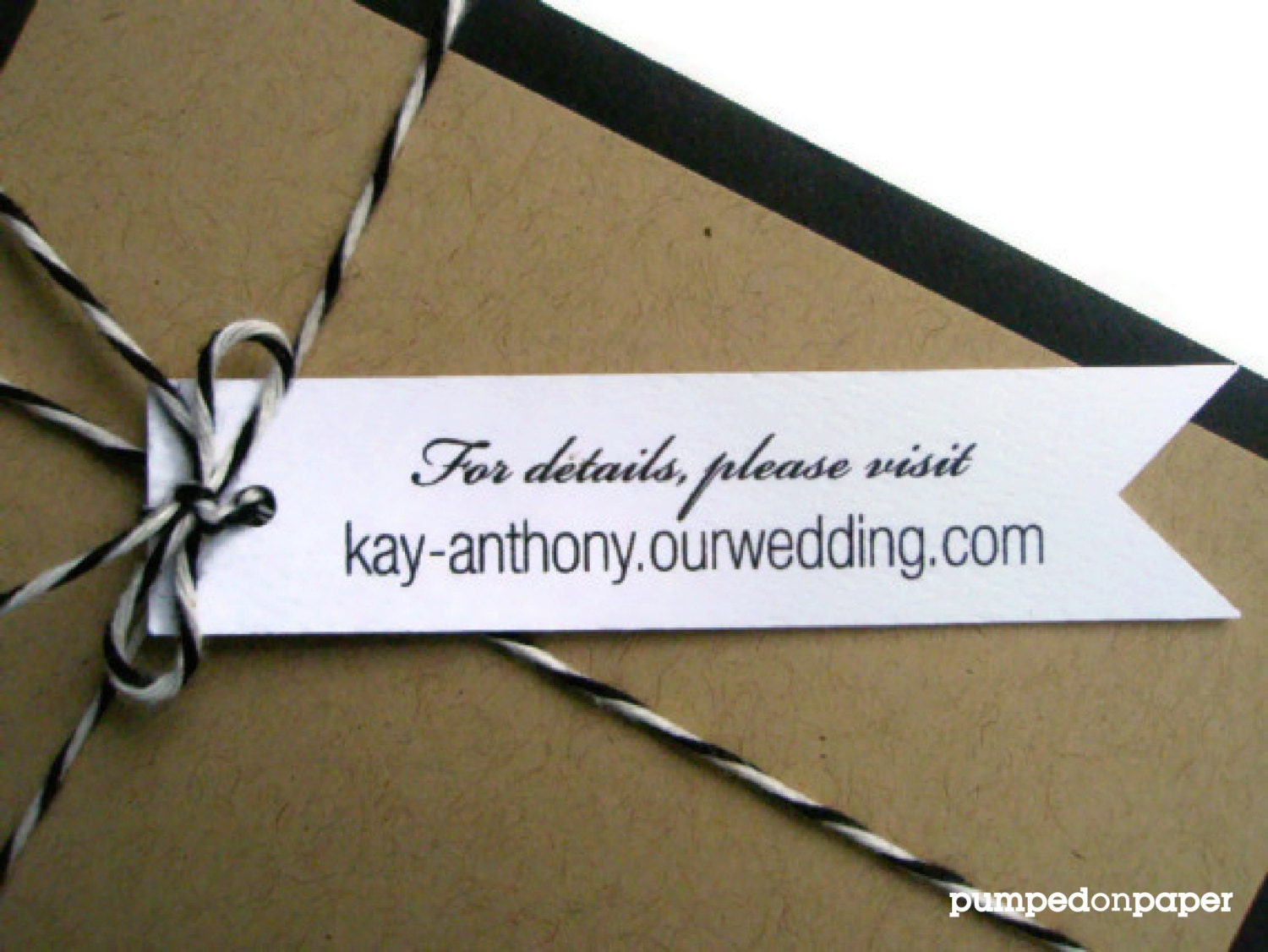 White Banner Tags Personalized Wedding Invitation - Etsy UK