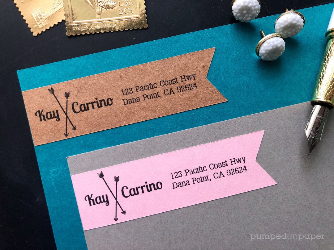 Personalized Address Labels - Banner Style 1 - Set of 40 - Etsy