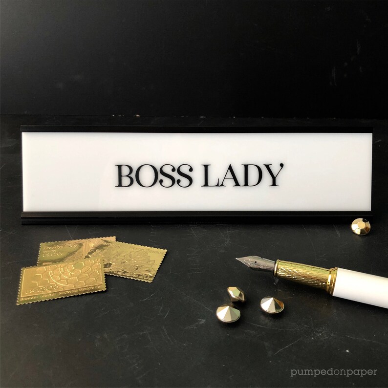 Boss Lady Desk Name Plate Personalized Gift Office Name - Etsy