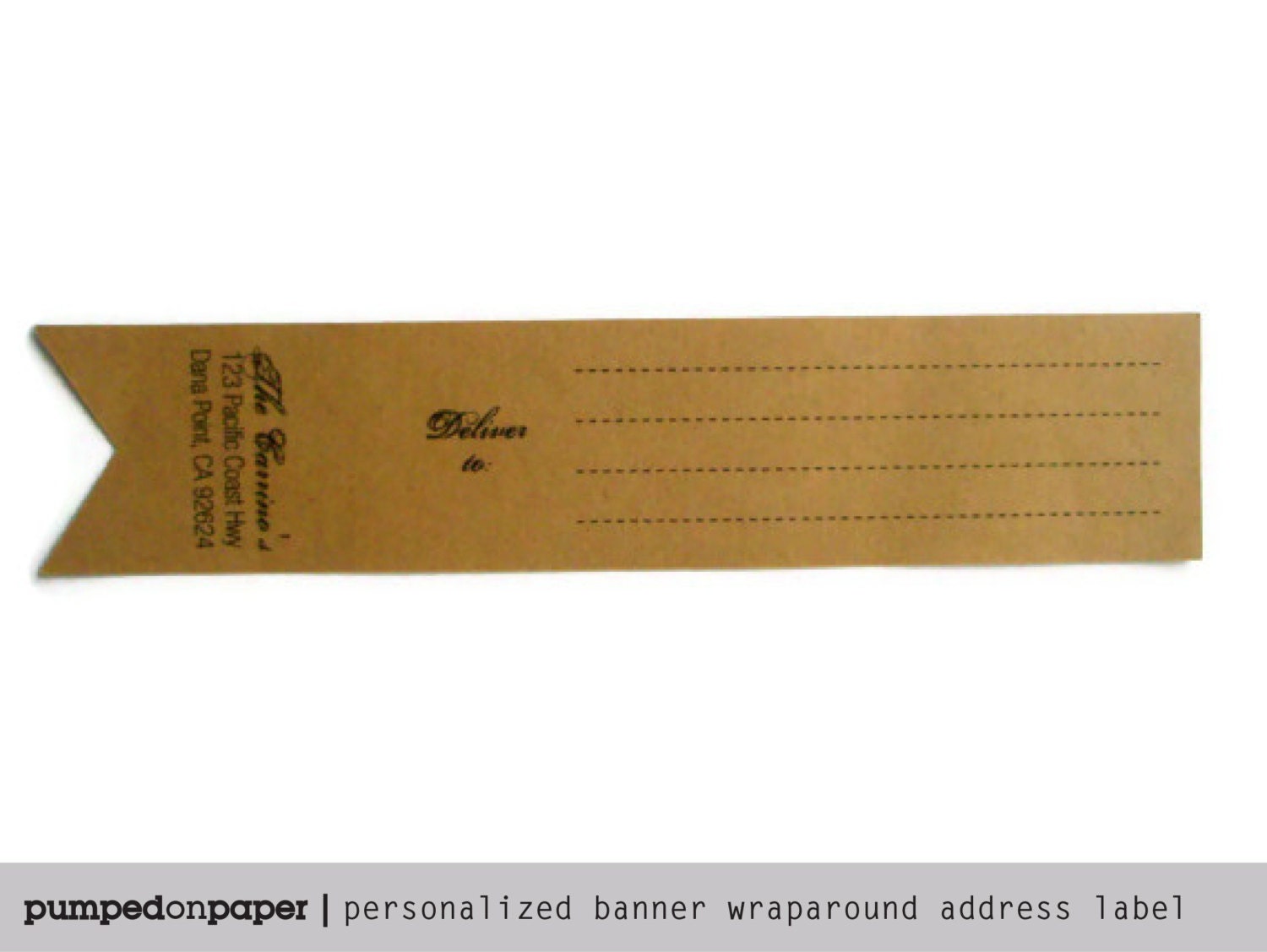 Personalized Banner Wraparound Address Labels Set of 12 | Etsy