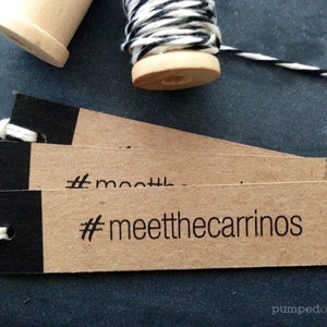 Hashtag Signs - Wedding Gift Tags - Rectangle Shape - Set of 20 - Etsy