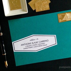 Personalized Address Labels - Polygon Stickers - Geometric Labels ...