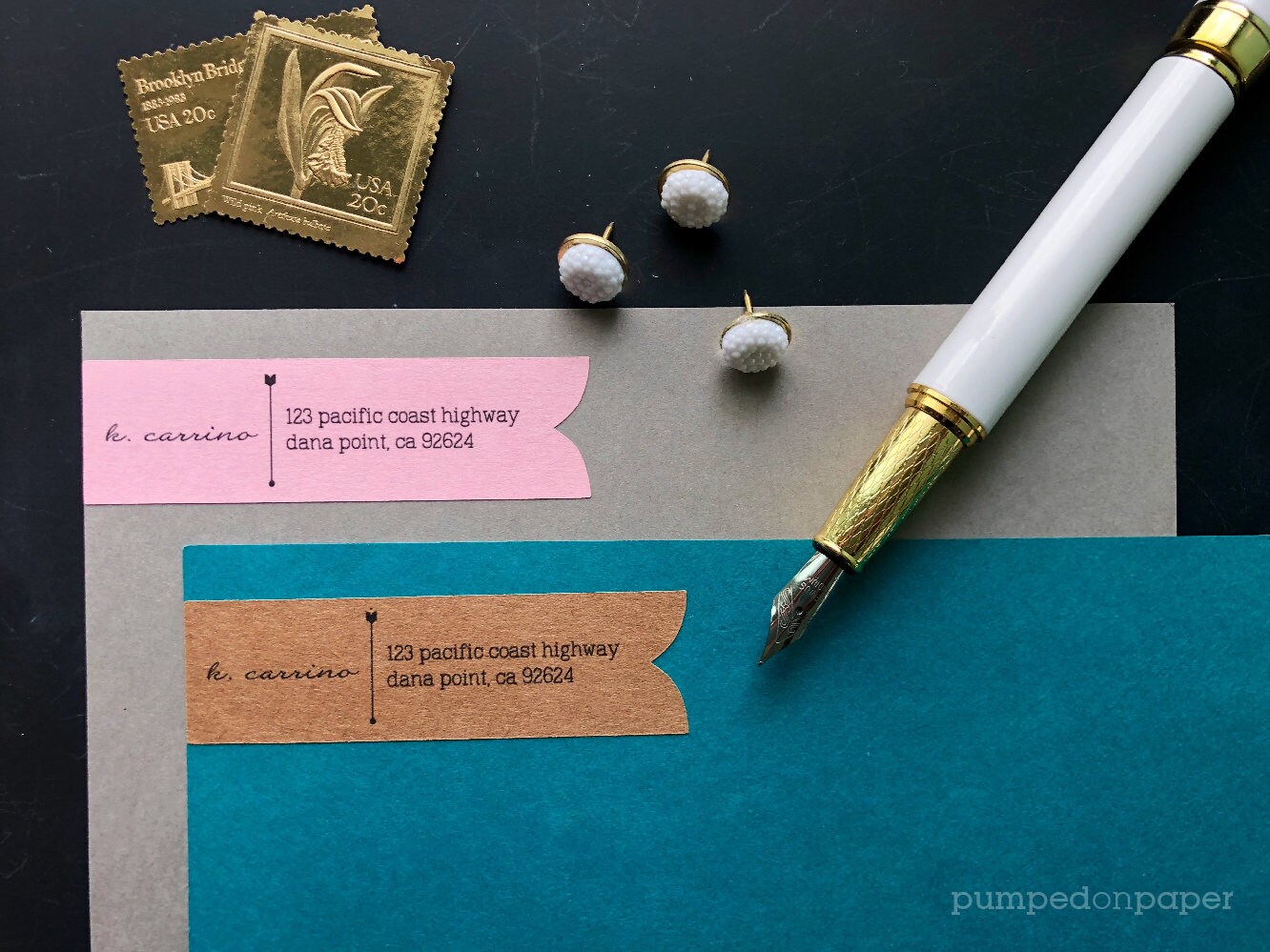 Personalized Address Labels Banner Style 2 Set of 40 | Etsy