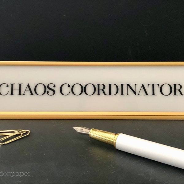 Chaos Coordinator Sign - Etsy