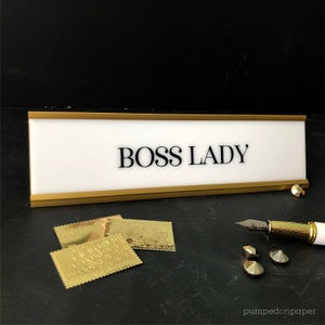 Boss Lady Desk Name Plate Personalized Gift Office Name - Etsy
