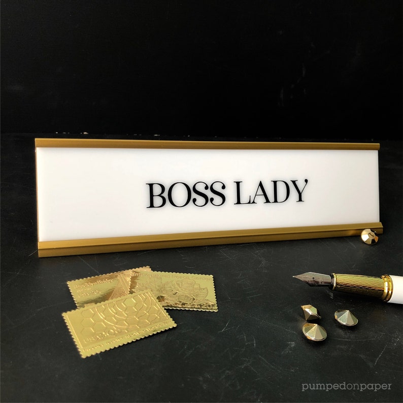 Boss Lady Desk Name Plate Personalized Gift Office Name - Etsy