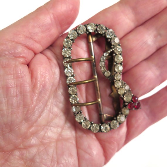 Victorian Snake or Serpent Buckle with Clear Paste St… - Gem