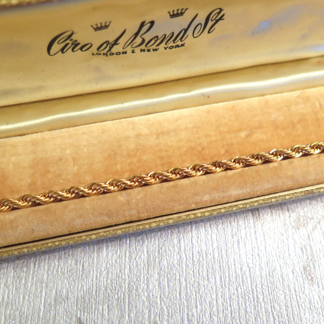 Vintage Napier Rope Chain Bracelet, Gold Plated, C.1980s. Ideal Gift ...