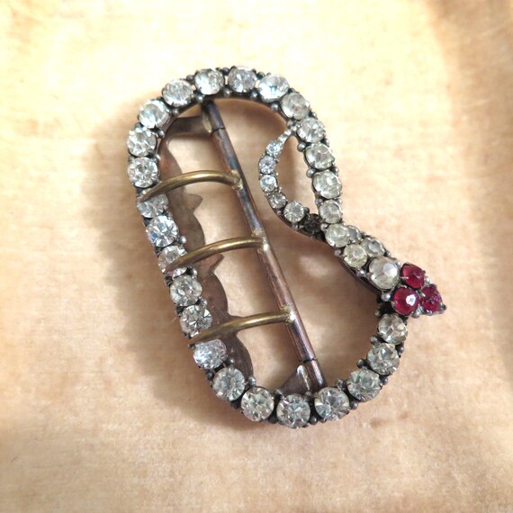 Victorian Snake or Serpent Buckle with Clear Paste St… - Gem